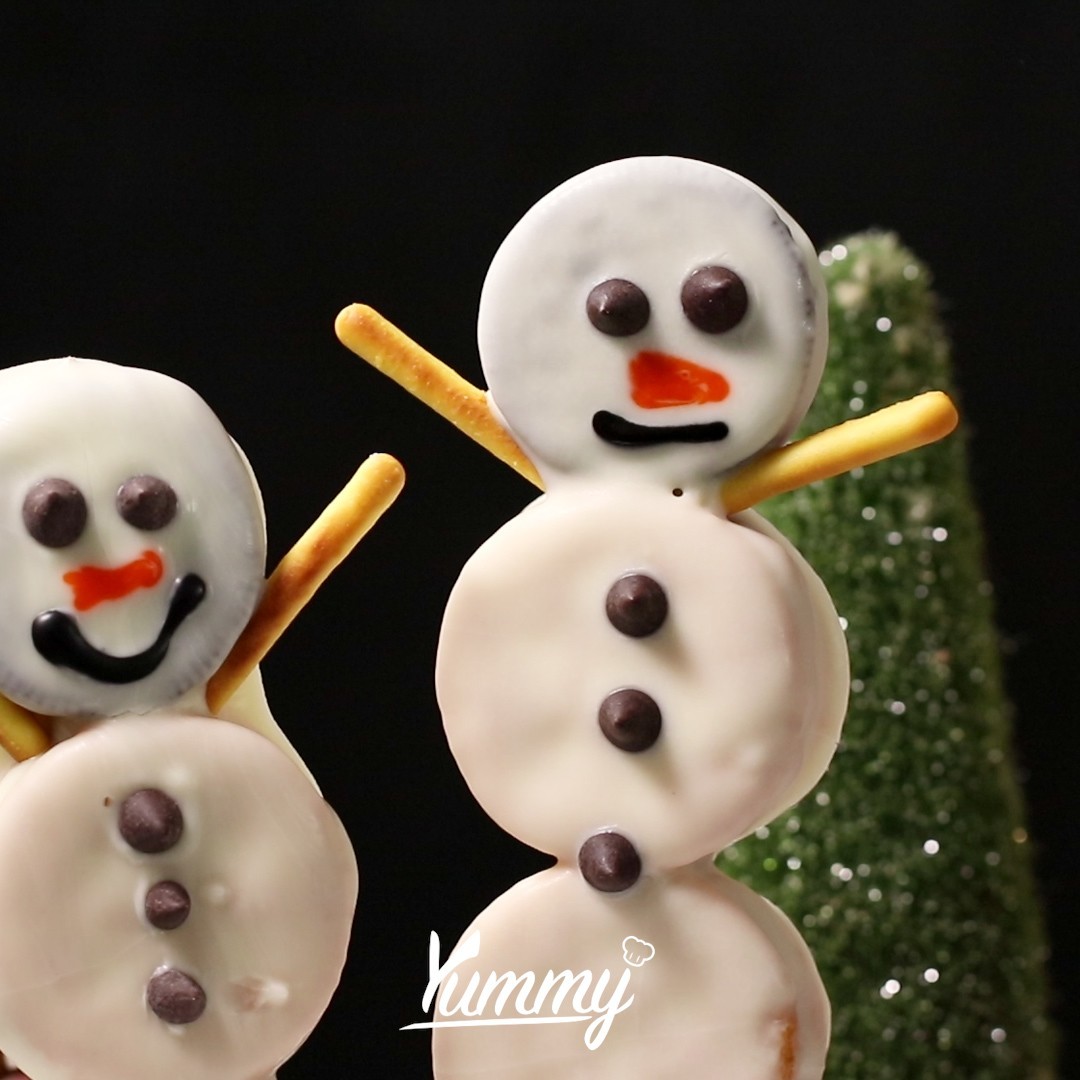 Resep Pops Biskuit Snowman Mudah dan Cepat