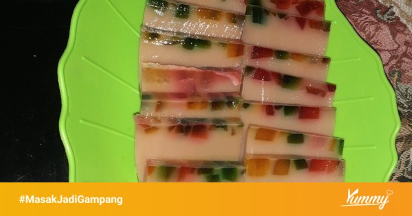 Resep Puding Pelangi Rabuekstrapoin Sederhana Rumahan Di Yummy App
