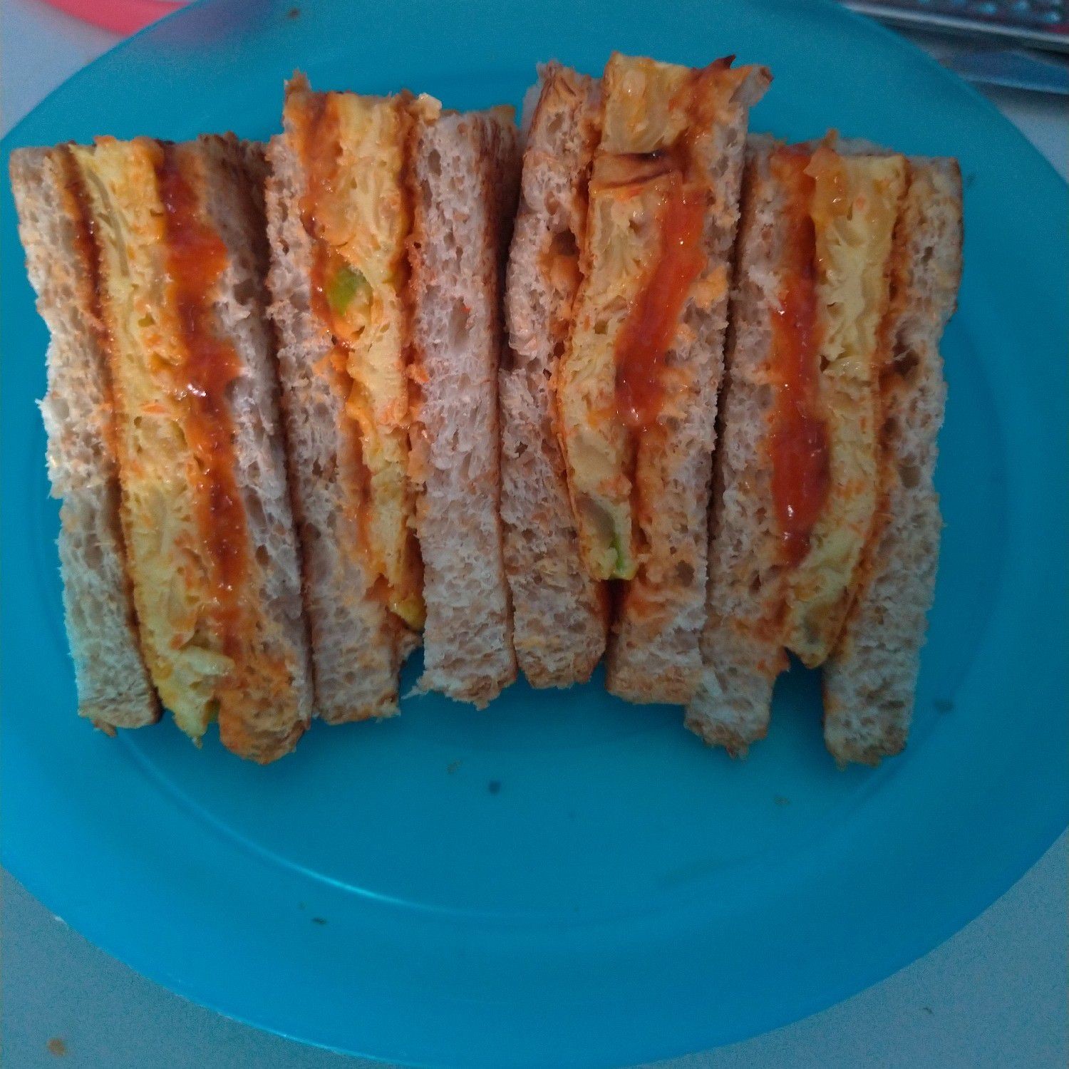 Resep Roti Lapis Telur Sayuran #AlaAnakKos Sederhana Rumahan di Yummy App