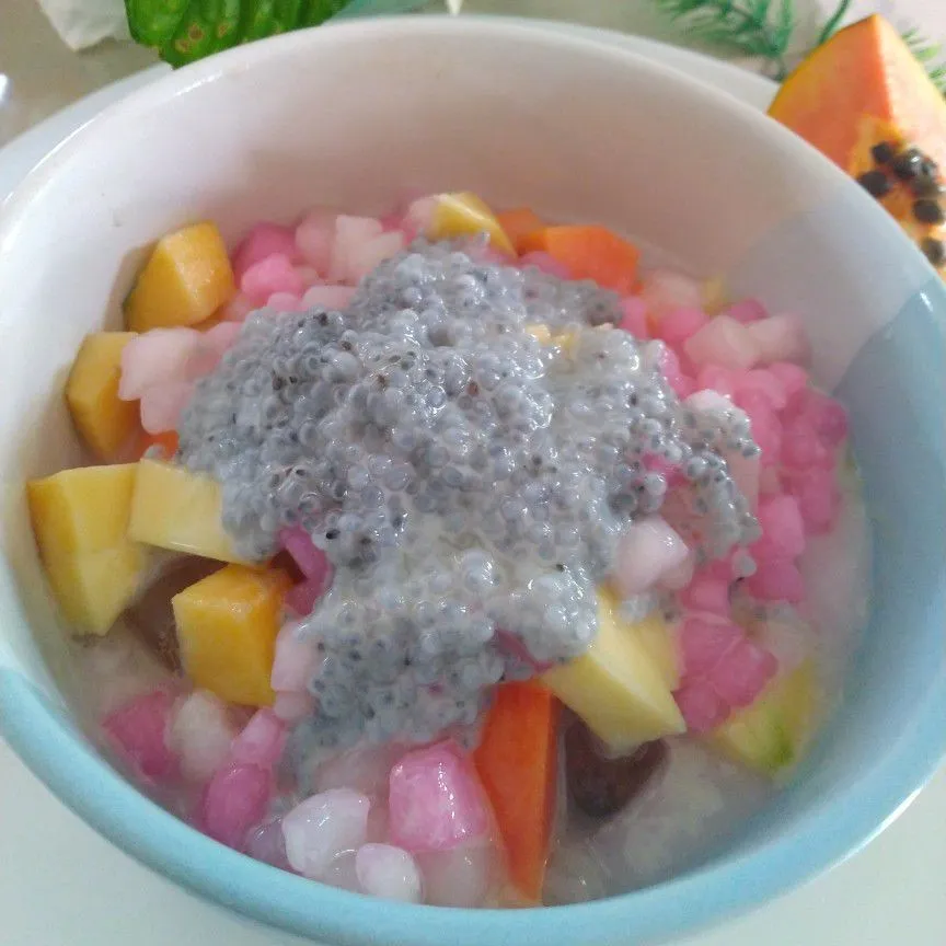 Es Buah Biji Selasih Segar Ala Rumahan