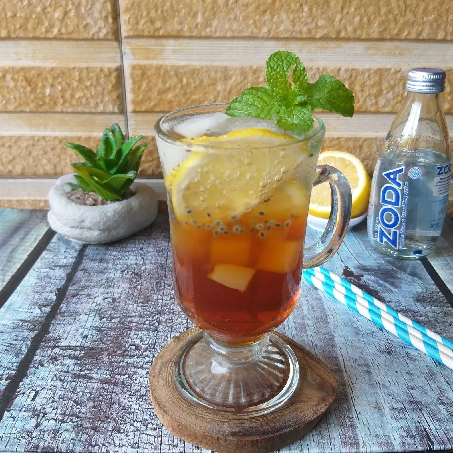 Resep Sparkling Lemon Ice Tea Jagomasakminggu1periode2 Sederhana