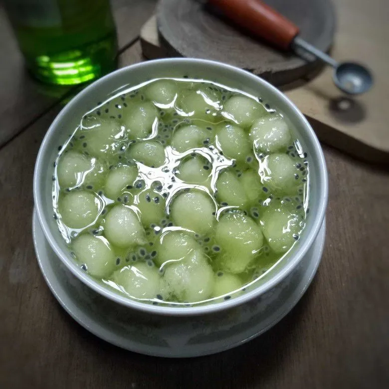 Es Buah Melon Dan Selasih Segarnya Buat Nagih