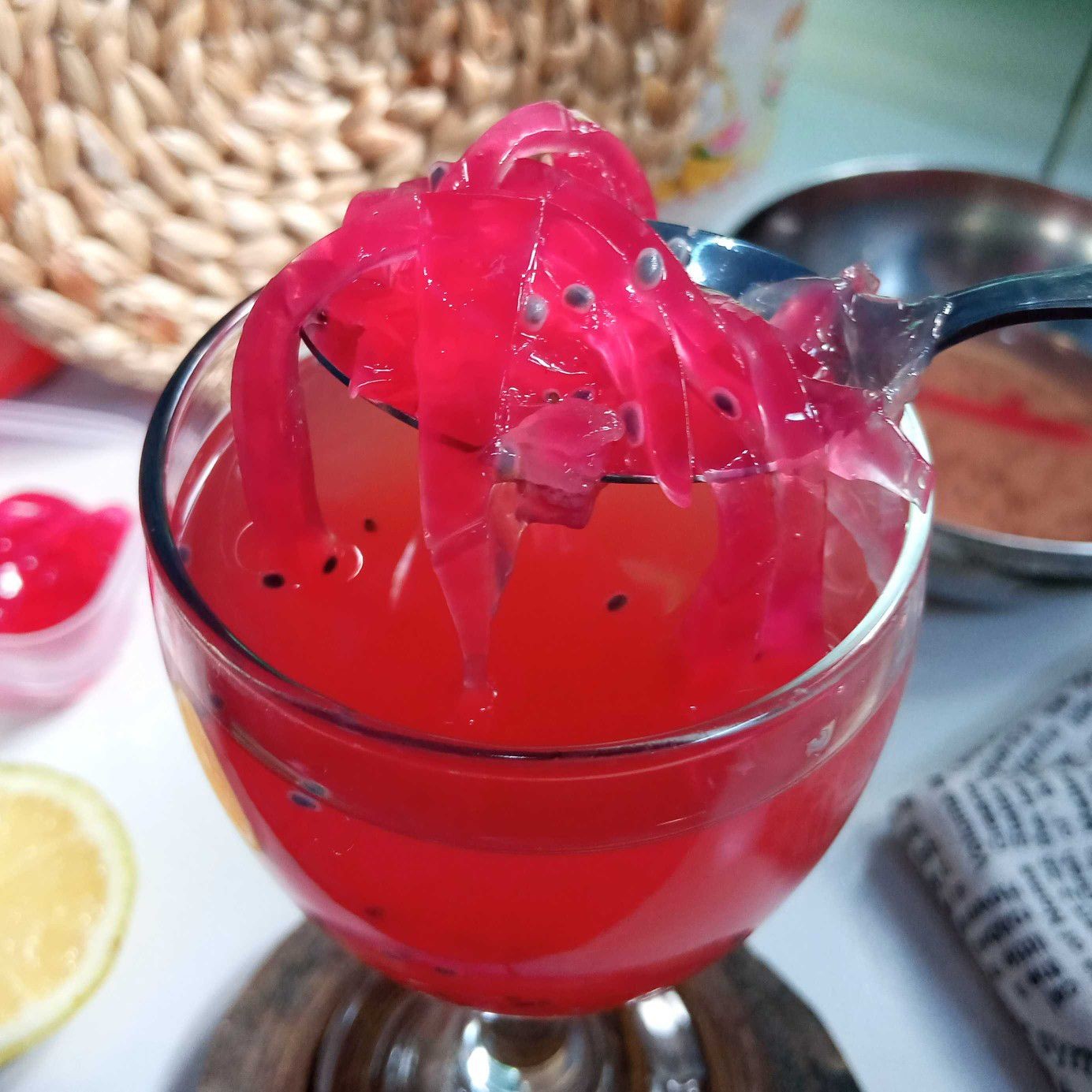 Resep Es Jelly Lemon Madu Selasih Jagomasakminggu1periode2 Sederhana