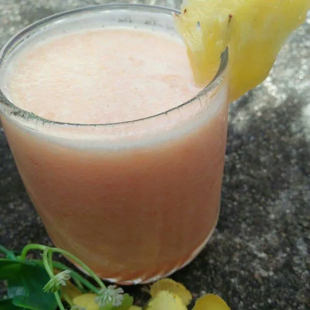 Resep Jus Pepaya Nanas Jagomasakminggu3periode2 Sederhana Rumahan Di Yummy App