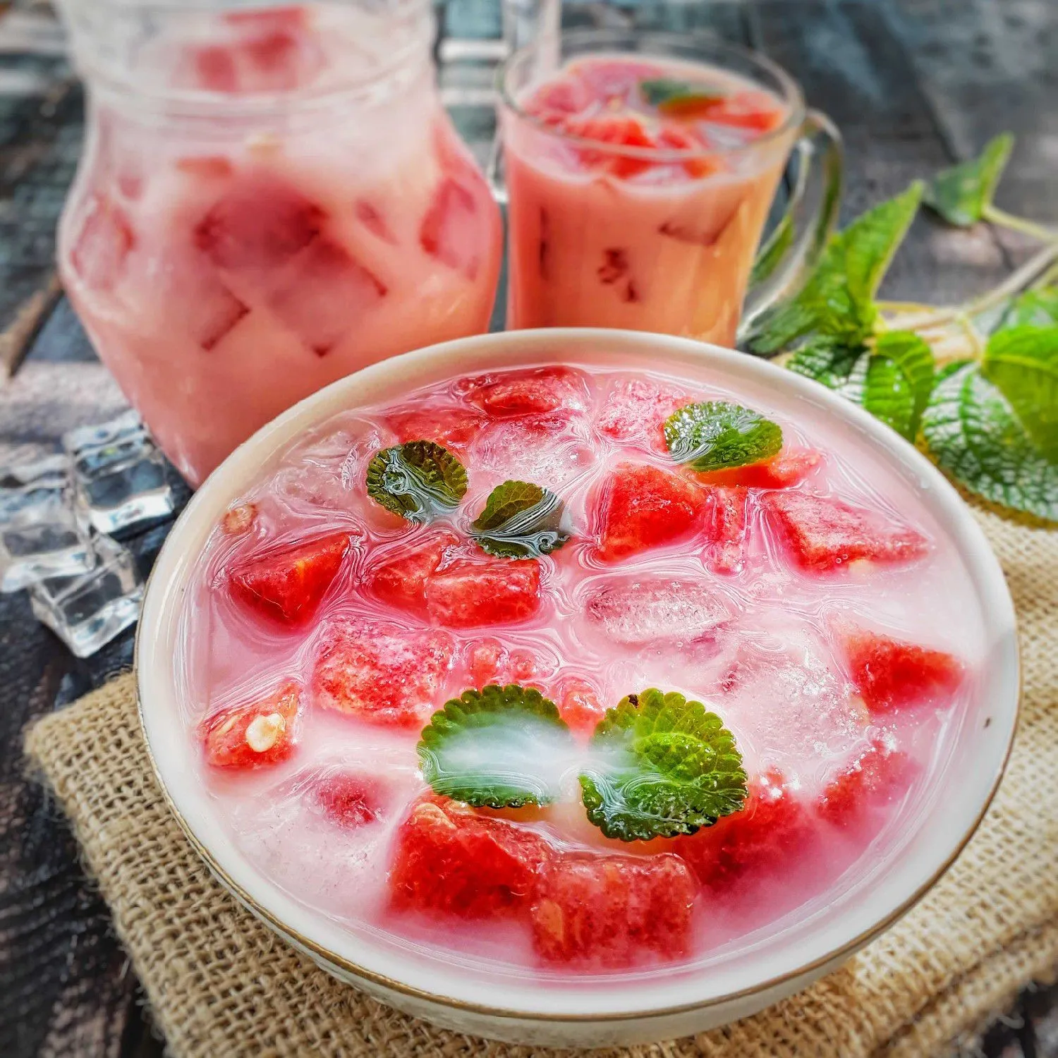 Resep Es Semangka Susu Sederhana Rumahan Di Yummy App