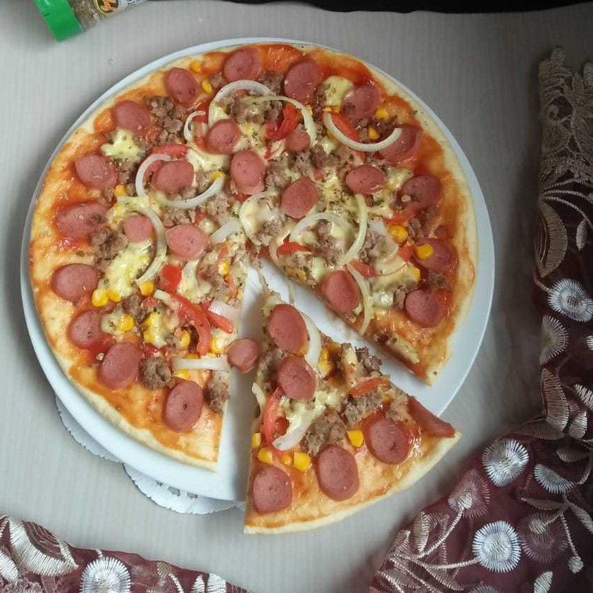 Resep Pizza Daging Sosis Mozarella #JagoMasakMinggu5Periode2 Sederhana ...