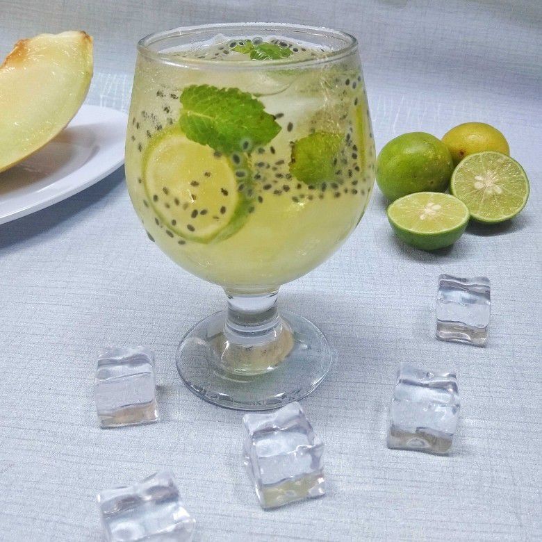 Resep Es Melon Selasih Mint Sederhana Rumahan Di Yummy App