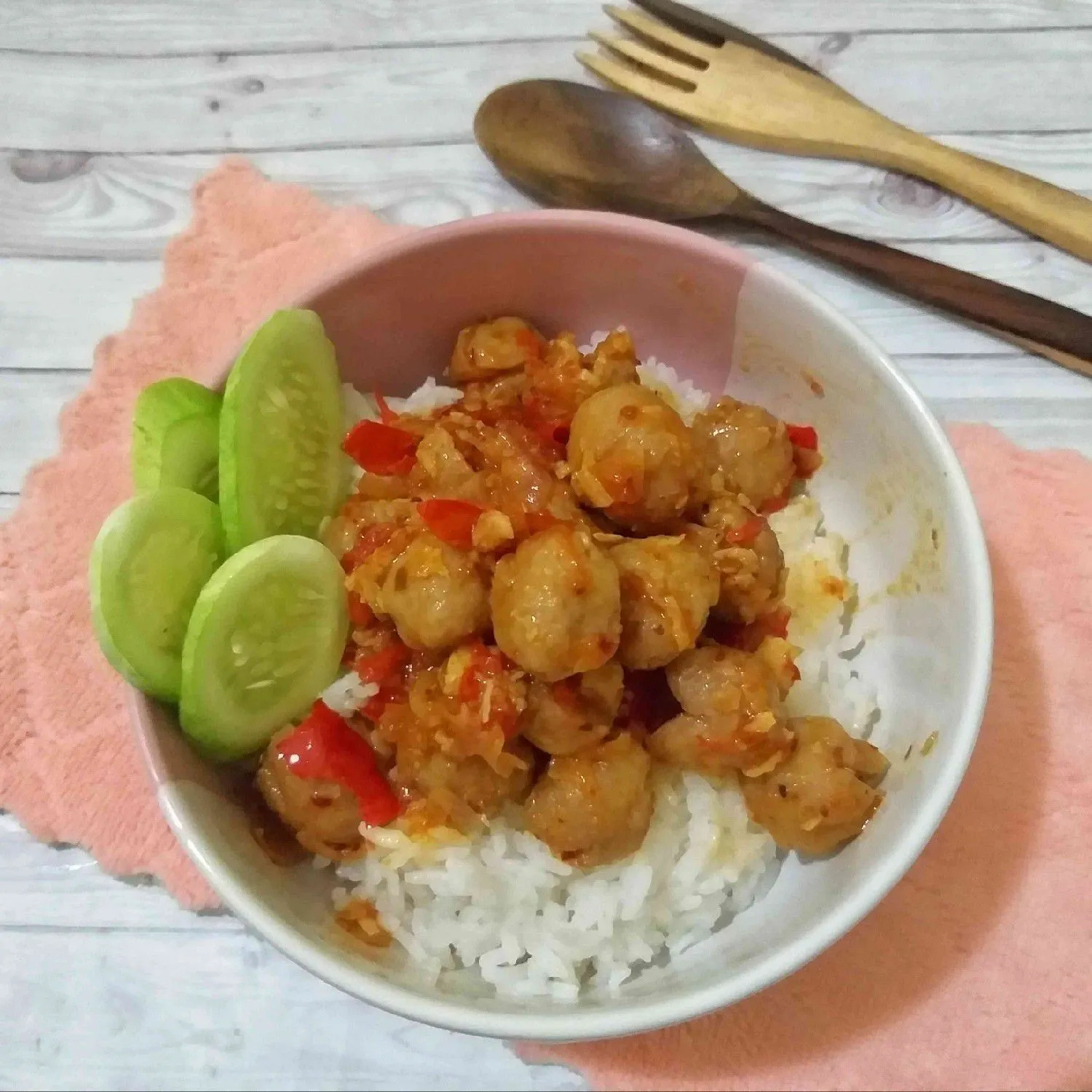 Resep Nasi Pentol Mercon Sederhana Rumahan di Yummy App