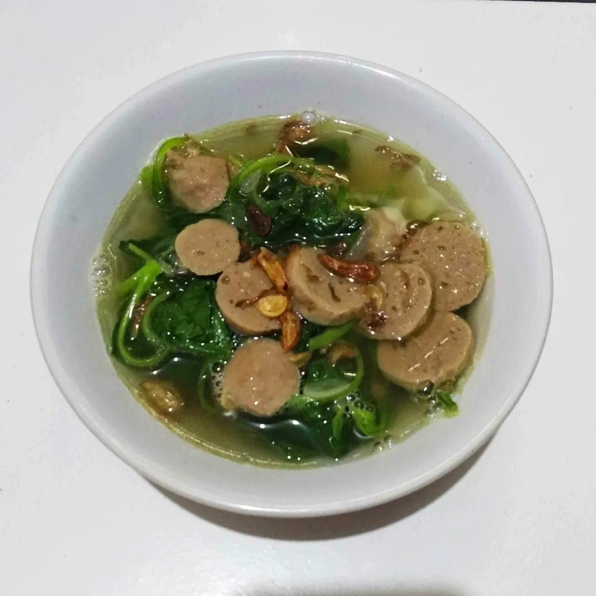 Resep Bayam Bakso Kuah Sederhana Rumahan Di Yummy App