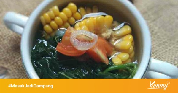 Resep Bening Bayam Jagung Manis Sederhana Rumahan Di Yummy App