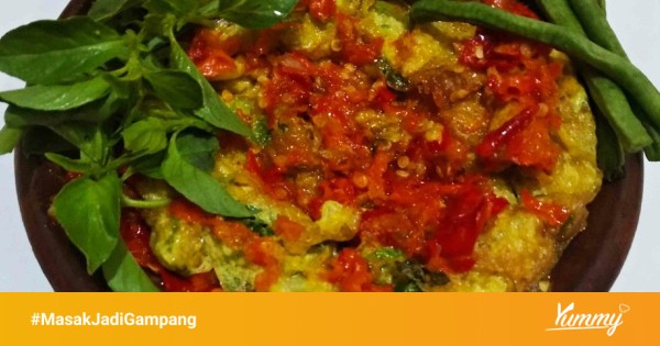 Resep Telur Dadar Geprek Sambel Jelantah Sederhana Rumahan Di Yummy App