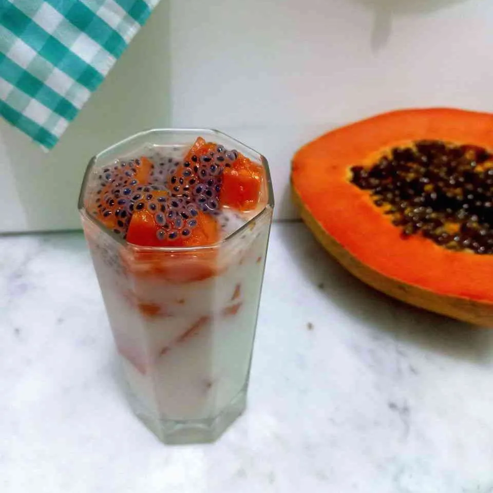 Resep Pepaya Kuah Susu Mix Selasih Sederhana Rumahan di Yummy App