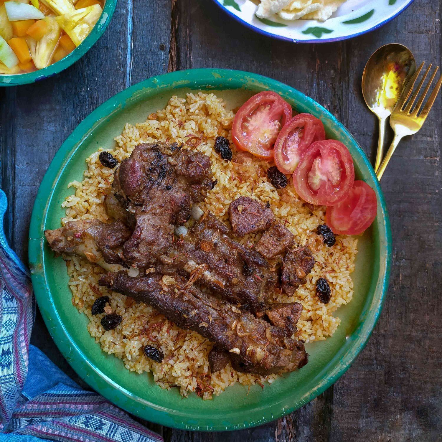 Resep Nasi Kebuli Kambing Ala Ampel Surabaya #JajanDiRumah Sederhana ...