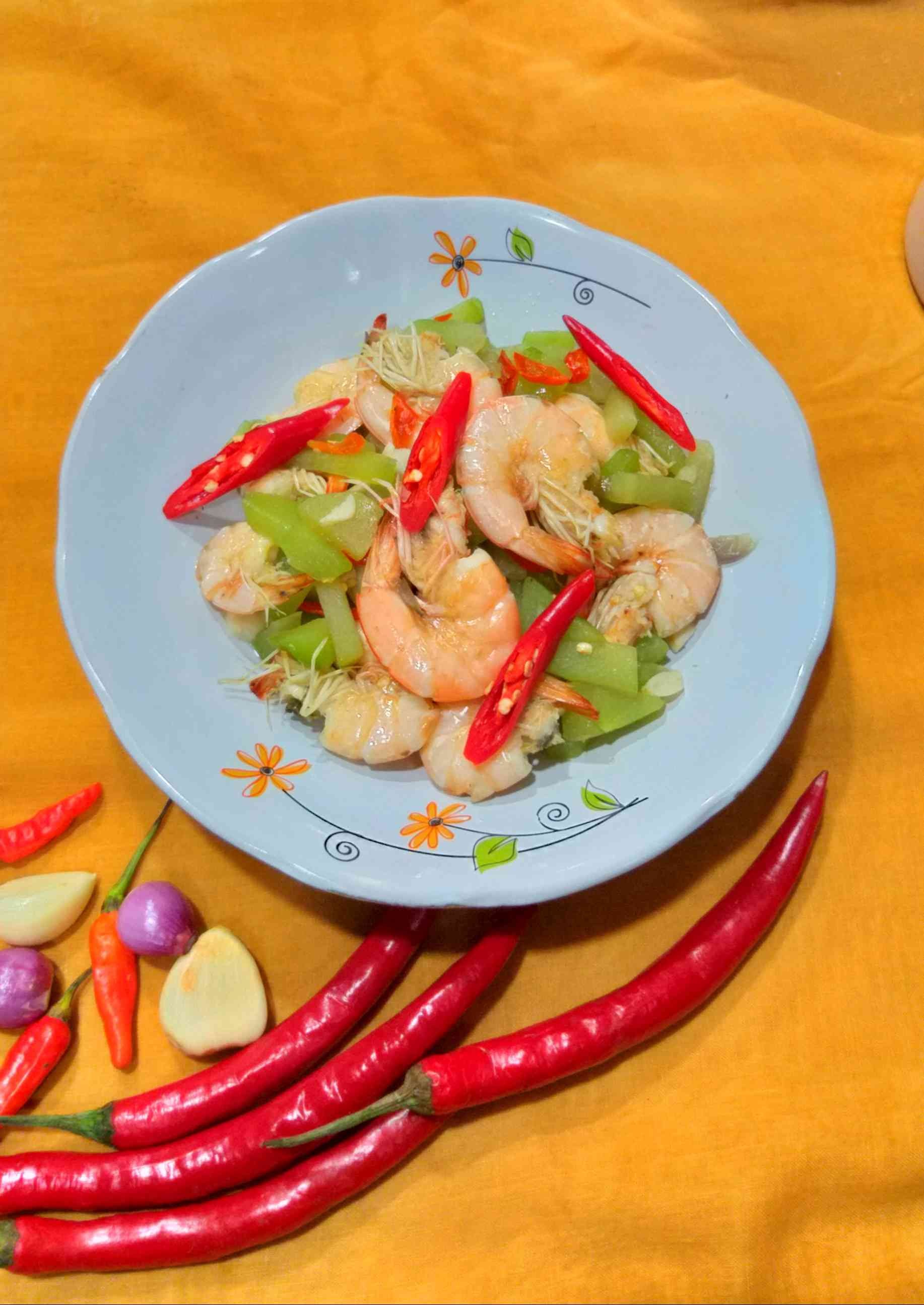 Resep Cah Udang Labu Siam Sederhana Rumahan di Yummy App