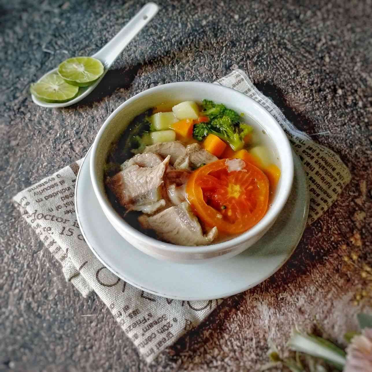 Resep Sup Sayur Daging Sapi #YummyMPASIChallenge Sederhana Rumahan di ...
