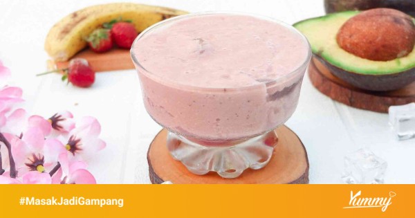 Resep Banana Strawberry Smoothies Jagomasak2022 Sederhana Rumahan Di
