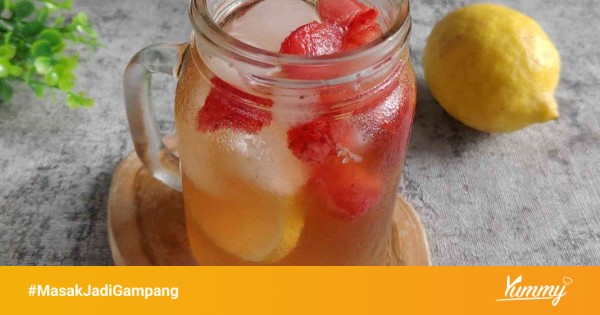 Resep Ice Lemon Strawberry Jagomasak2022 Sederhana Rumahan Di Yummy App
