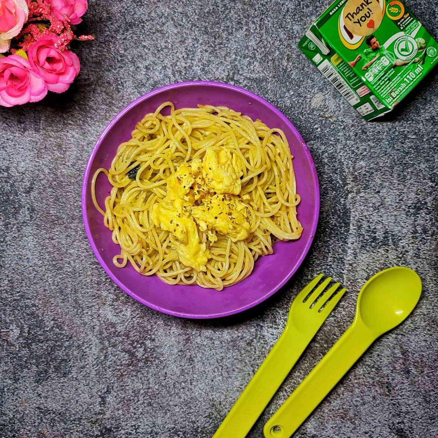Resep Lunch Box Spaghetti Garlic Butter #MISIHARIANAKNASIONAL Sederhana ...