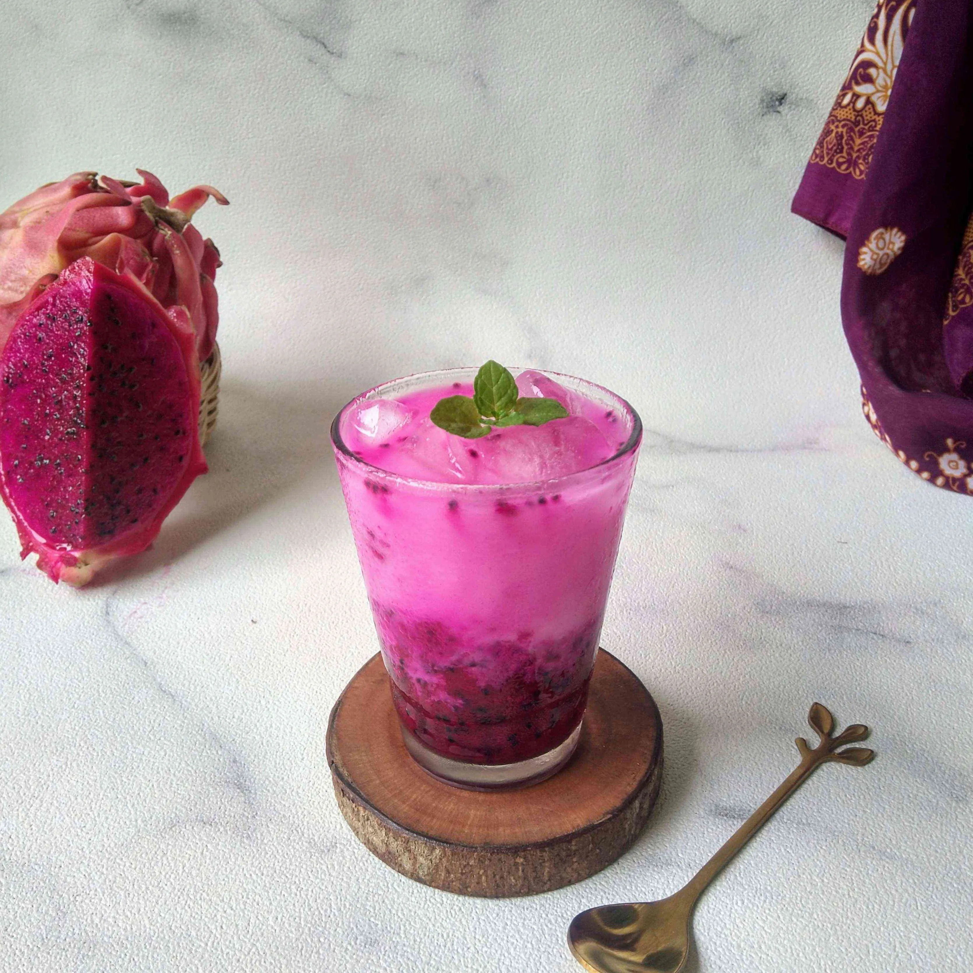 Resep Es Kocok Buah Naga Sederhana Rumahan Dari Siti Mudrikah