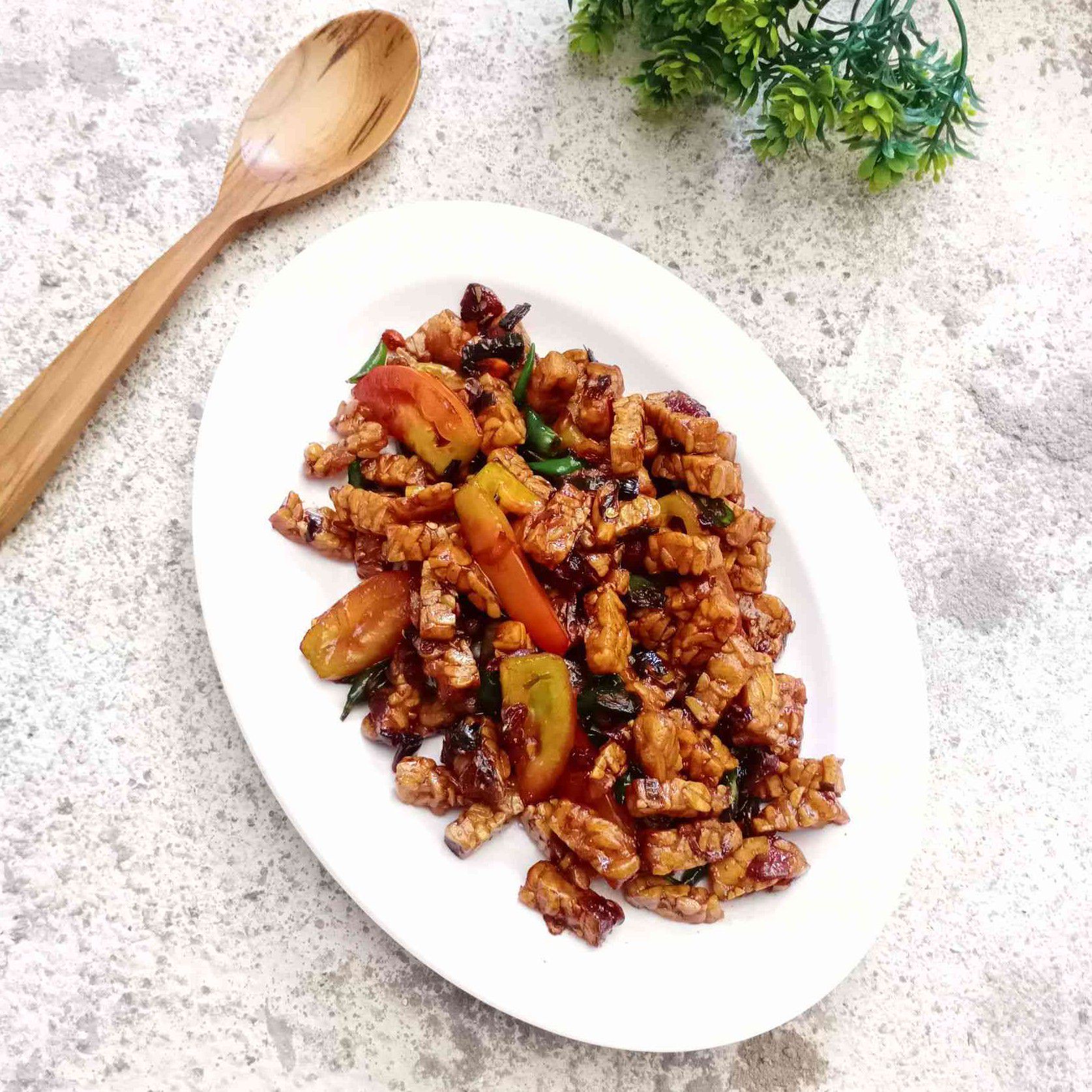 Resep Oreg Tempe Tomat Cabe Hijau Sederhana Rumahan Di Yummy App
