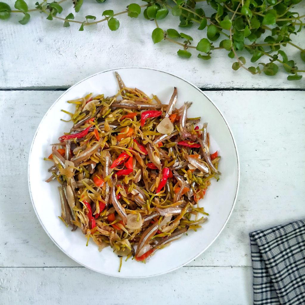 Resep Tumis Bunga Pepaya Teri Anti Pahit Sederhana Rumahan di Yummy App