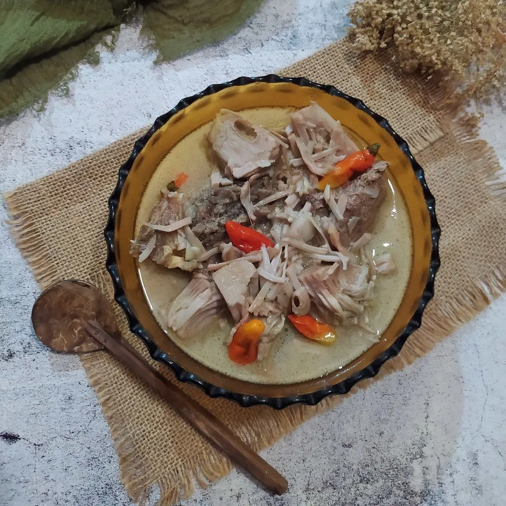 Resep Lodeh Tewel Tulang Sapi Menutanggaltua Sederhana Rumahan Di