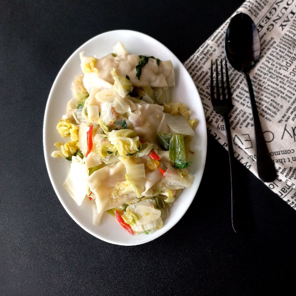 Resep Tumis Sawi Putih Pangsit Basah Sederhana Rumahan di Yummy App