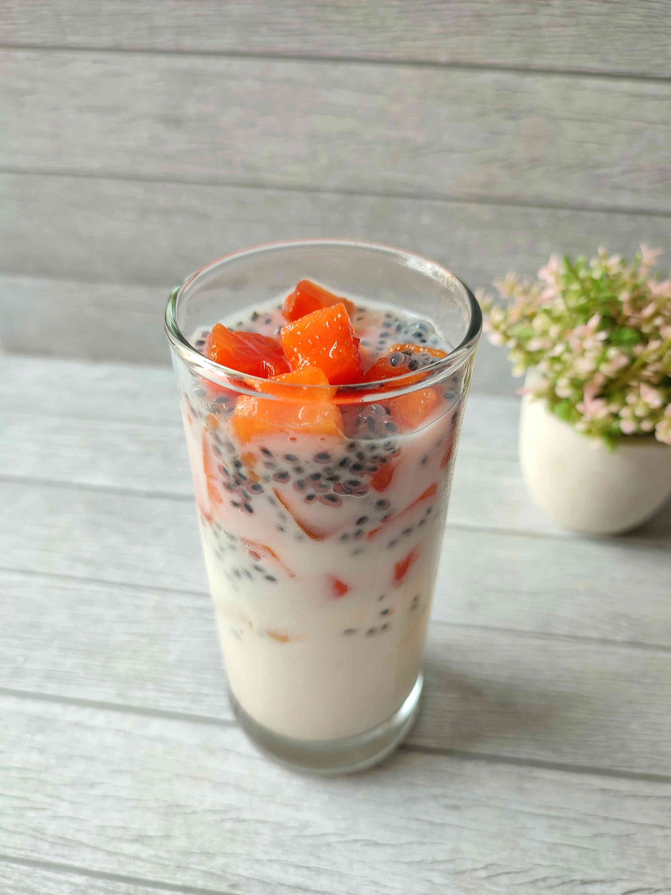 Resep Es Pepaya Selasih Sederhana Rumahan di Yummy App