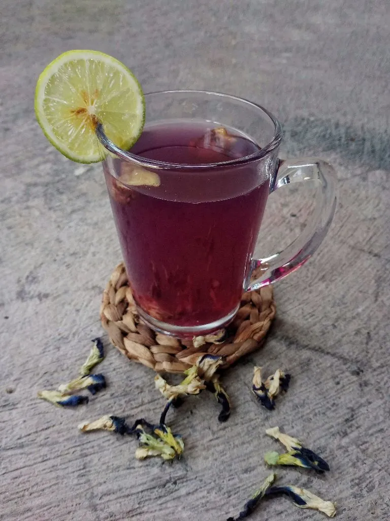 Resep wedang jahe jeruk telang Sederhana Rumahan di Yummy App Resep wedang jahe jeruk telang Sederhana Rumahan di Yummy App