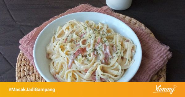 Resep Fettucini Carbonara Sederhana Rumahan Di Yummy App