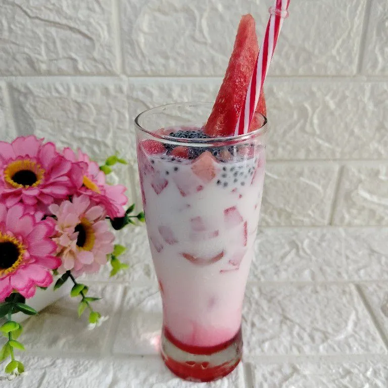Resep Es Susu Semangka Sederhana Rumahan Di Yummy App