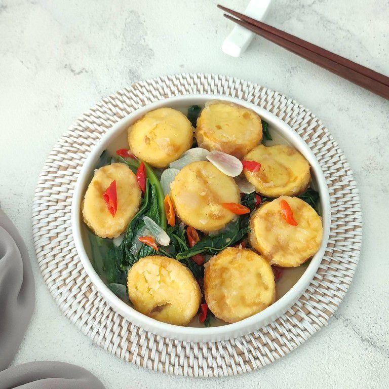 Resep Tumis Tofu Telur Sawi Hijau Pedas Sederhana Rumahan Di Yummy App