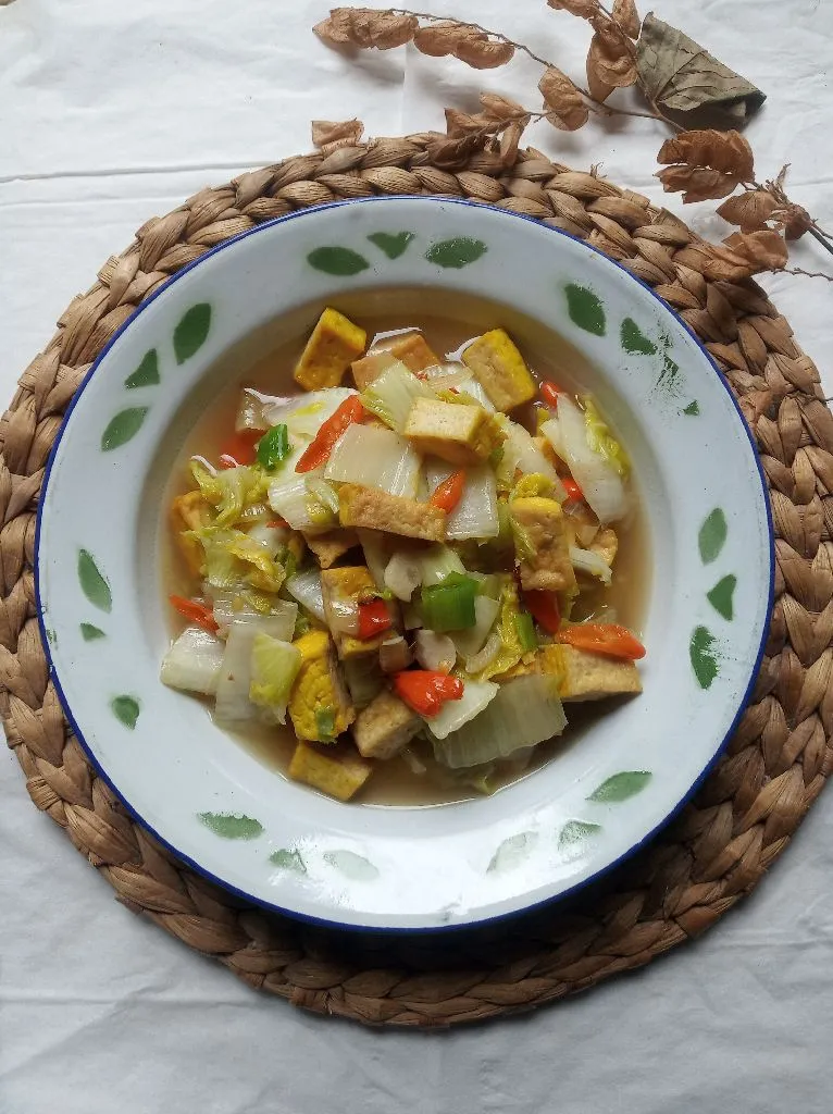 Resep Tumis Sawi Putih Tahu Pedas Sederhana Rumahan Dari Mandadari