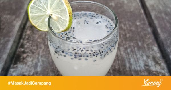 Resep Es Degan Selasih Sederhana Rumahan Di Yummy App