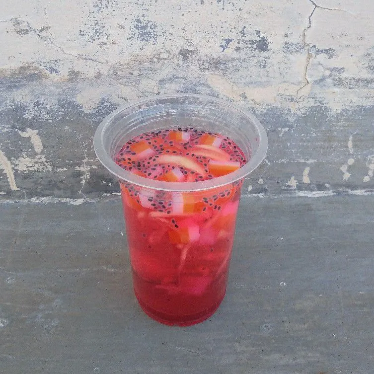 Resep Es Blewah Jelly Selasih Sederhana Rumahan Di Yummy App