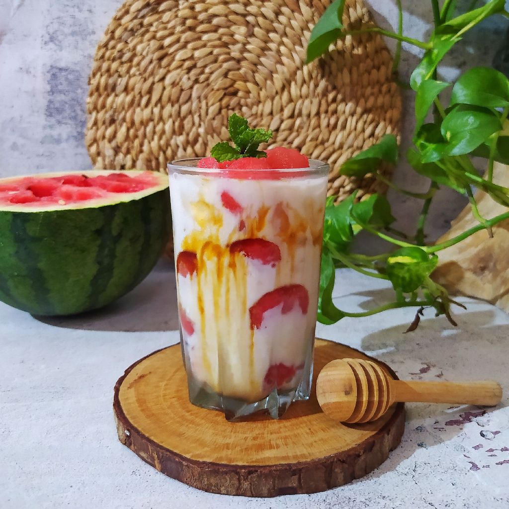 Resep Es Semangka Susu Madu Sederhana Rumahan Di Yummy App
