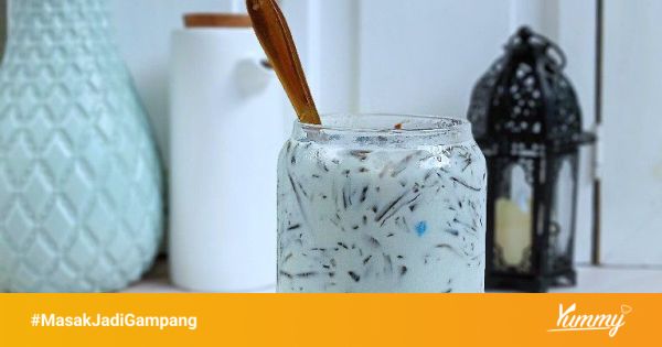 Resep Es Creamy Telang Caramel Cincau Sederhana Rumahan Di Yummy App