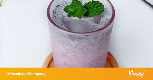 Resep Es Susu Selasih Frambozen Sederhana Rumahan Di Yummy App