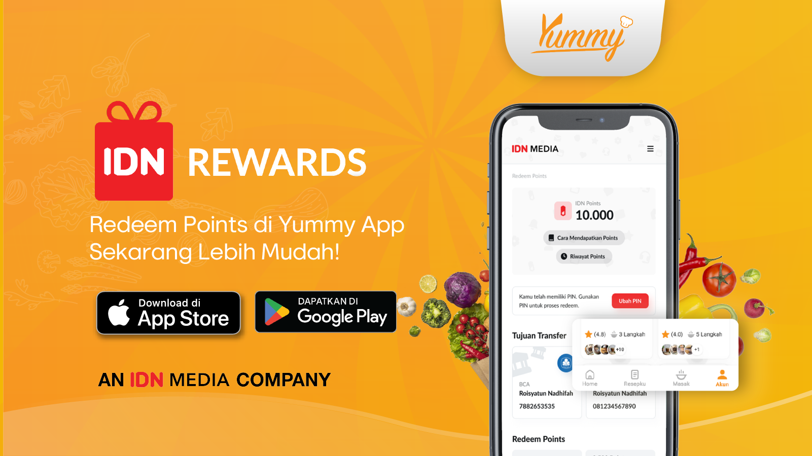 Cara Redeem Points di Yummy App Terbaru Melalui IDN Rewards