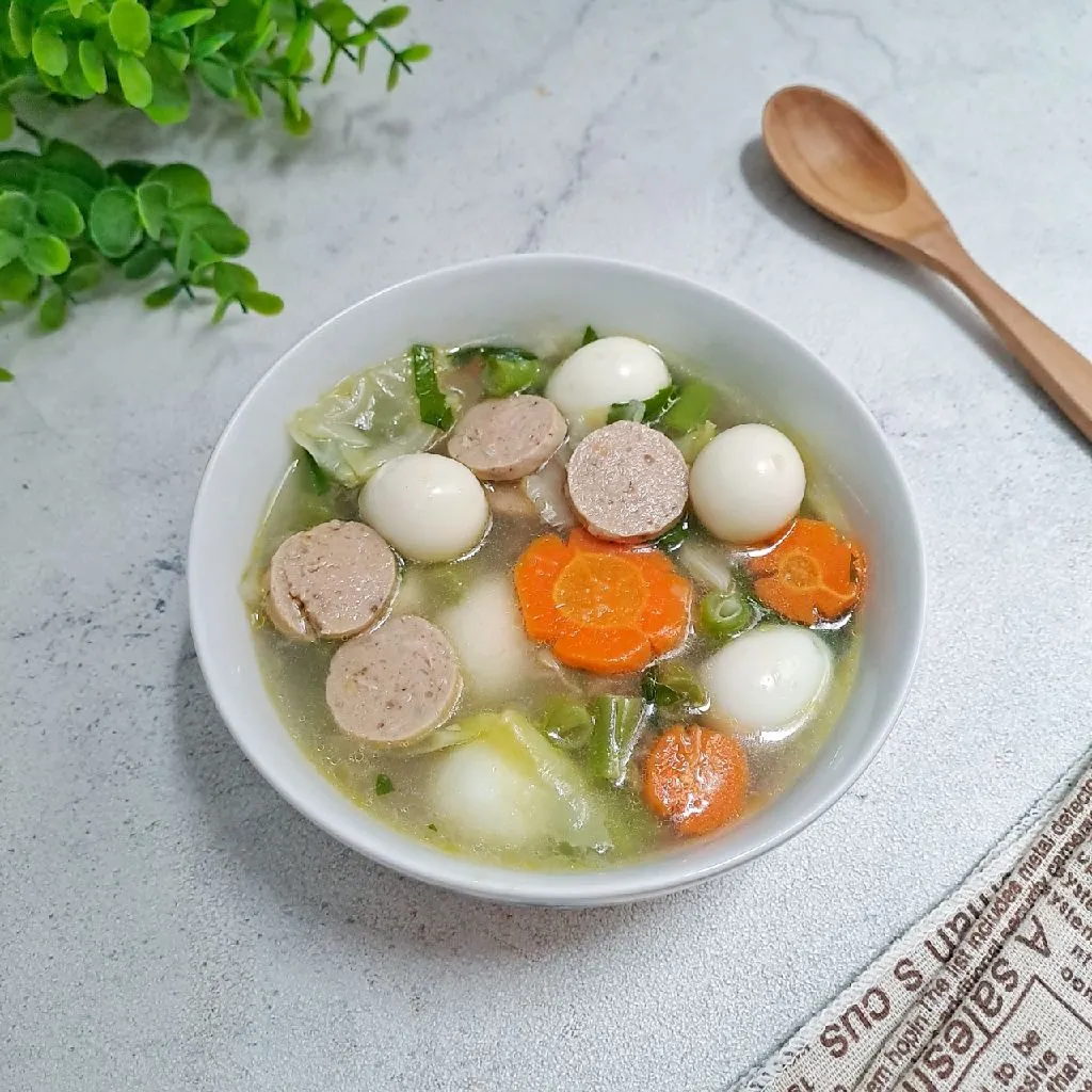 Resep Sop Telur Puyuh Sosis Sayuran Sederhana Rumahan di Yummy App