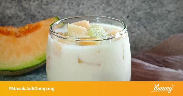 Resep Es Melon Susu Sederhana Rumahan Di Yummy App