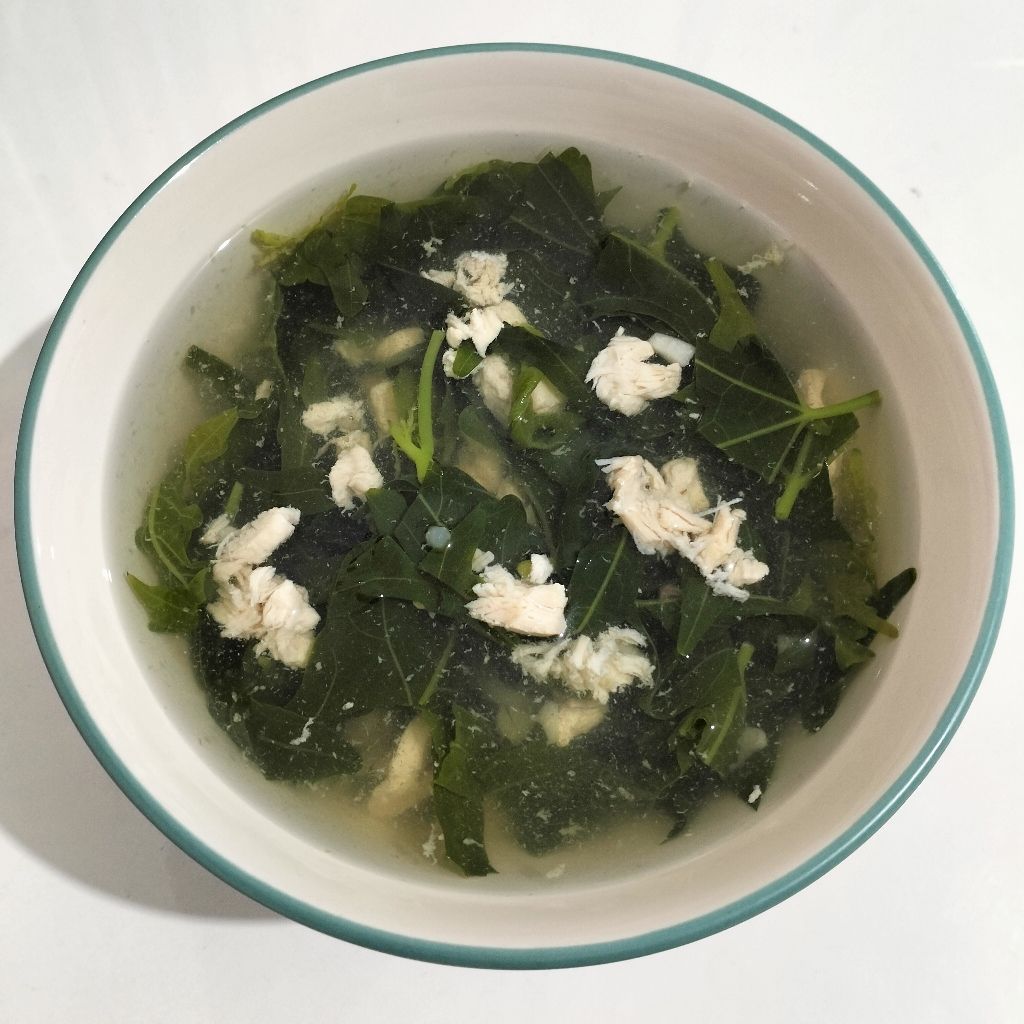 Resep Kuah Daun Gedi Bayam Ayam Cincang Sederhana Rumahan di Yummy App