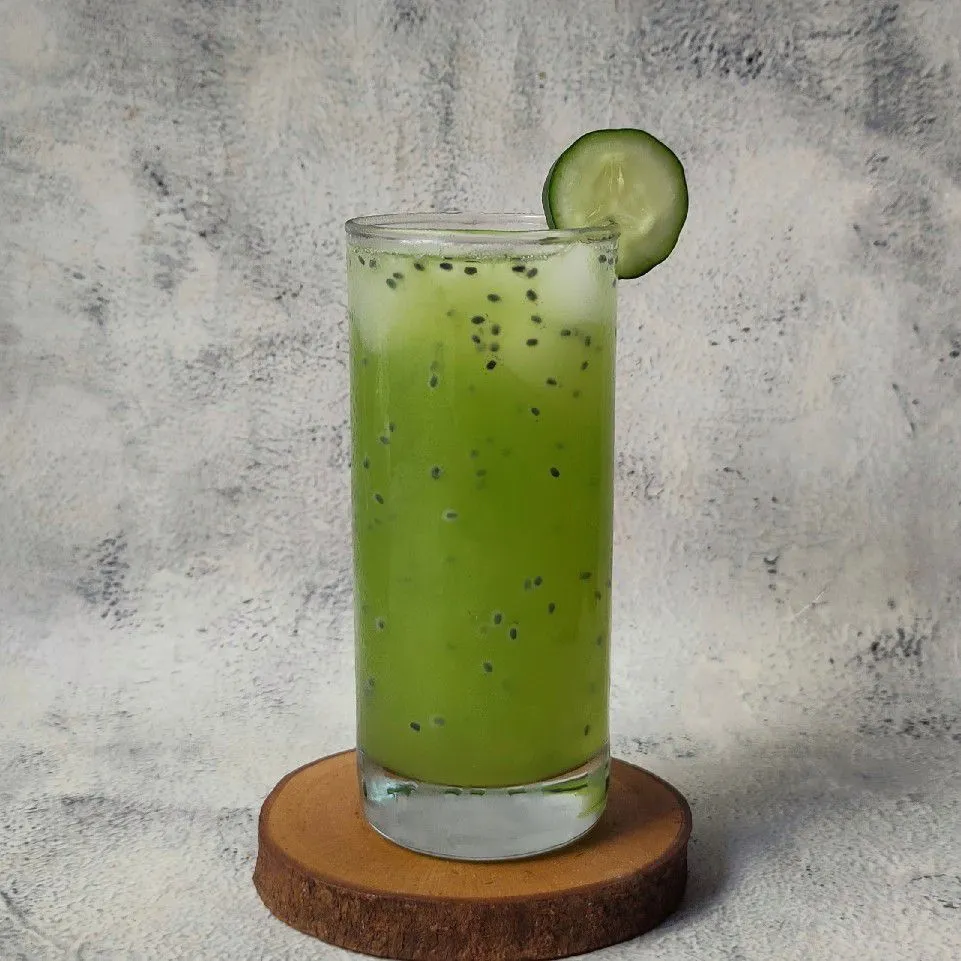 Resep Es Timun Selasih Sirup Melon Sederhana Rumahan di Yummy App