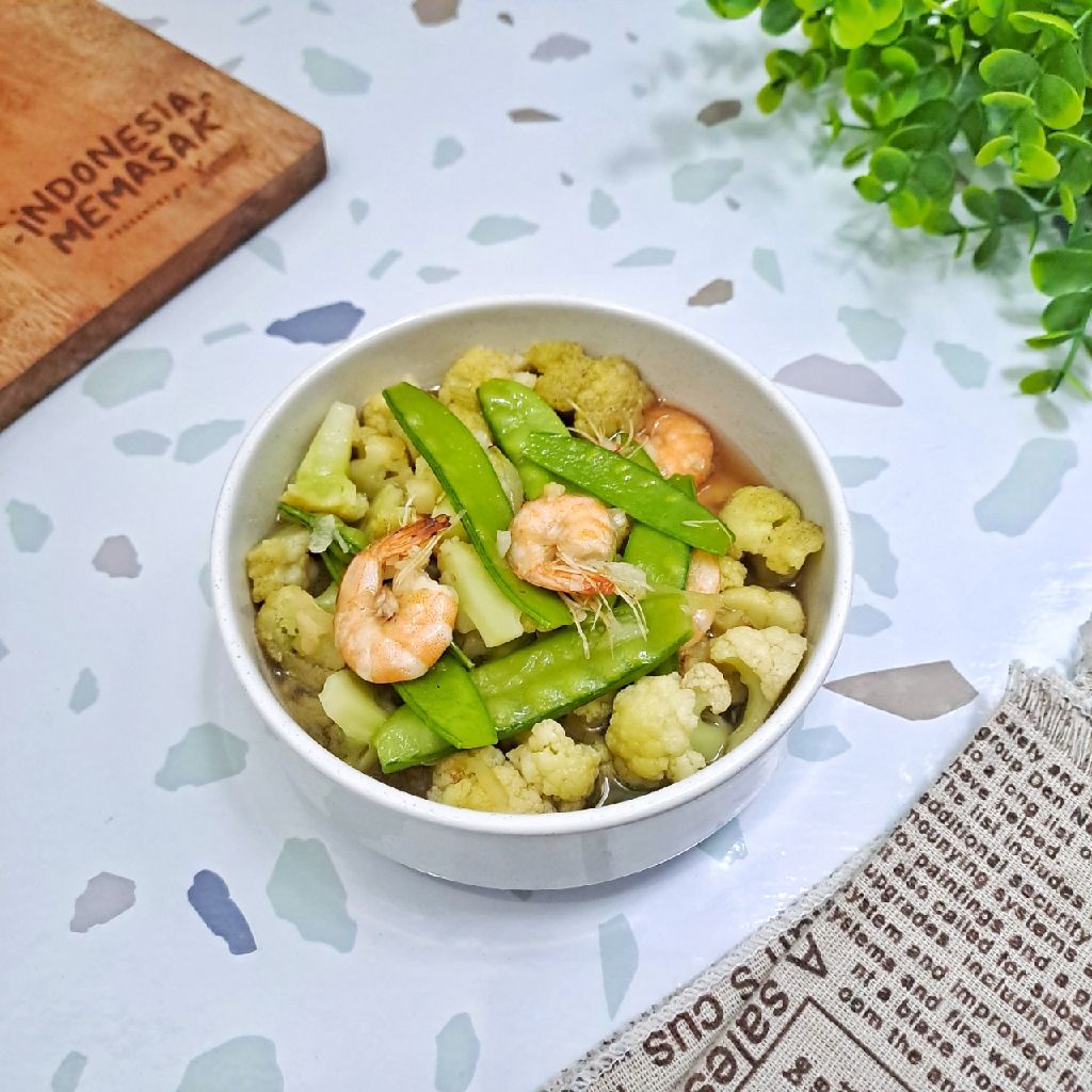 Resep Tumis Udang Bunga Kol Kapri Sederhana Rumahan di Yummy App