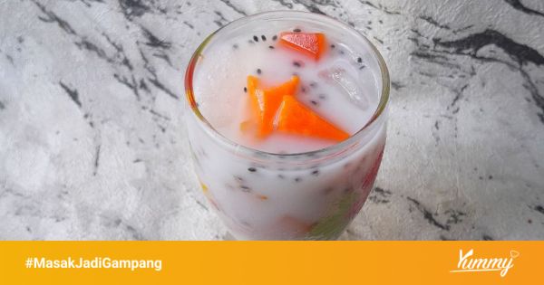 Resep Es Susu Pepaya Selasih Sederhana Rumahan Di Yummy App