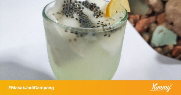 Resep Es Kelapa Muda Melon Selasih Sederhana Rumahan Di Yummy App