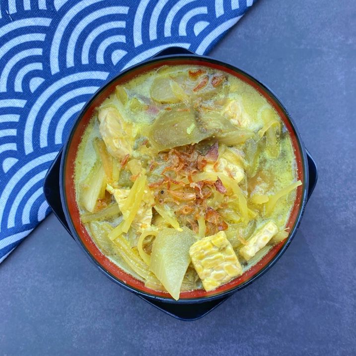 Resep Lodeh Terong Pepaya Muda Tempe Sederhana Rumahan di Yummy App