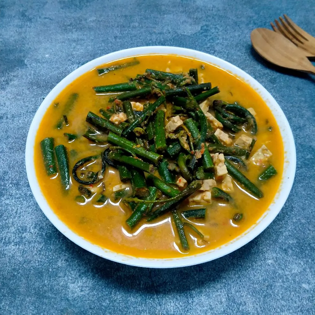 Resep Sayur Pakis Tempe Busuk Santan Pedas Sederhana Rumahan Di Yummy App