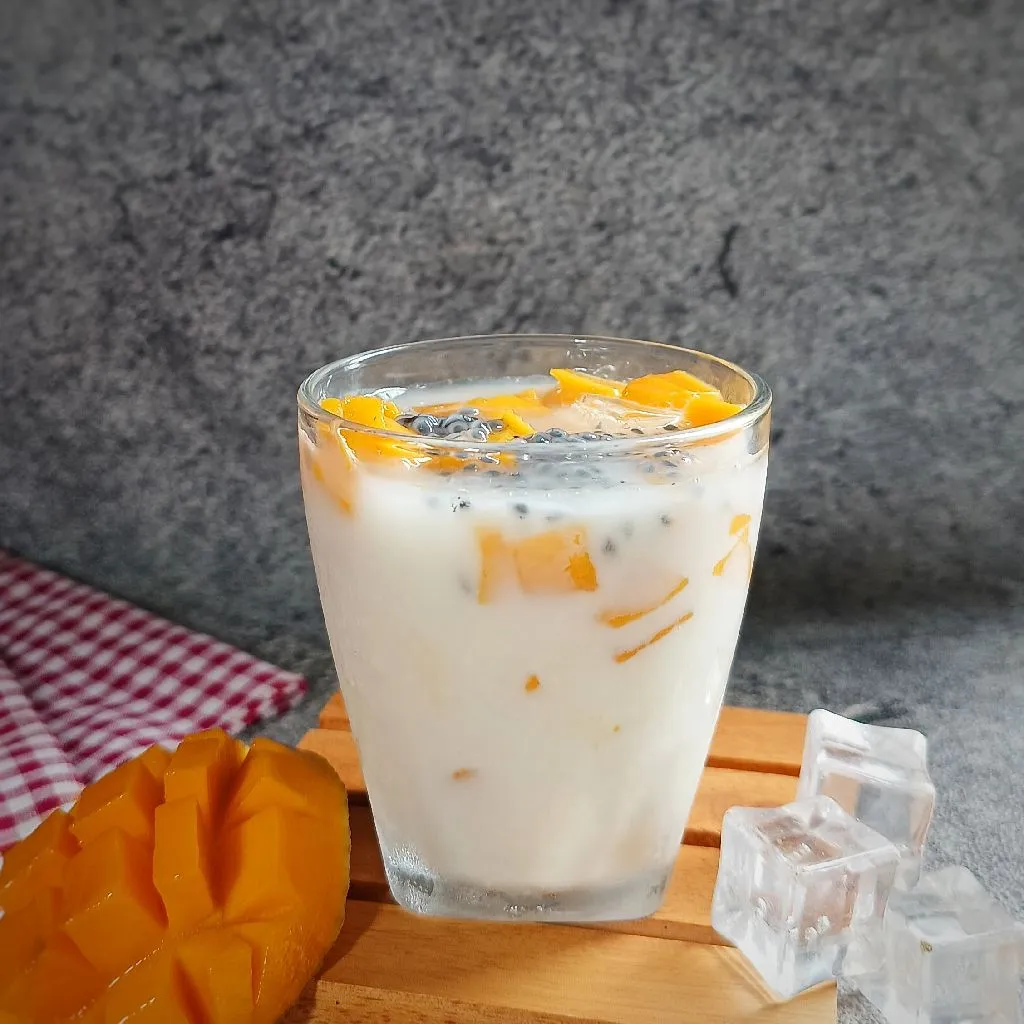 Resep Es Mangga Susu Selasih Sederhana Rumahan Di Yummy App