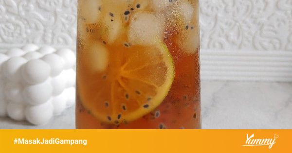 Resep Ice Tea Lemon Selasih Sederhana Rumahan Di Yummy App